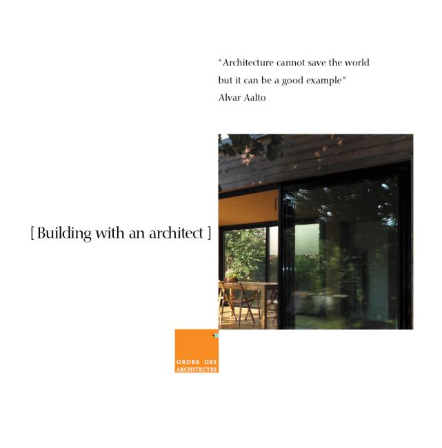 Building with an architect | Ordre des architectes