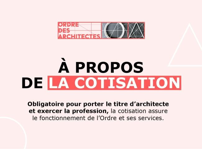 La cotisation 2025 | Ordre des architectes